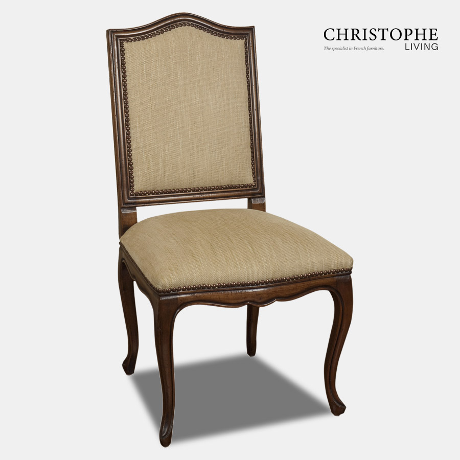 Timber Bordeaux French provincial dining chair with studs