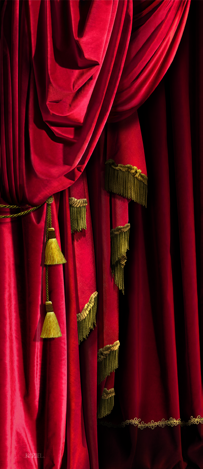 Left Red Curtain - Christophe Living