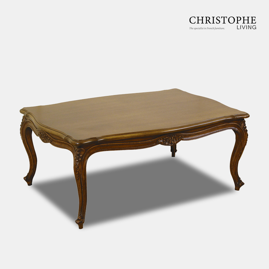 Louis XV Coffee Table with Carving - Christophe Living