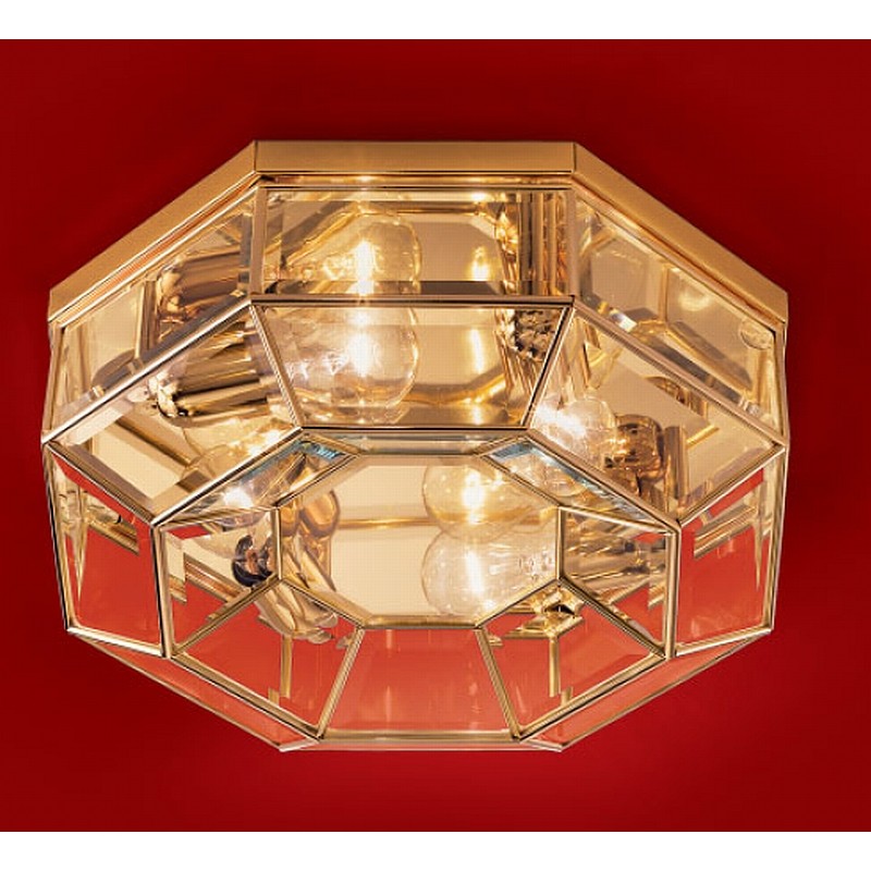 Marsia Octagon Ceiling Light Medium in Gold - Christophe Living