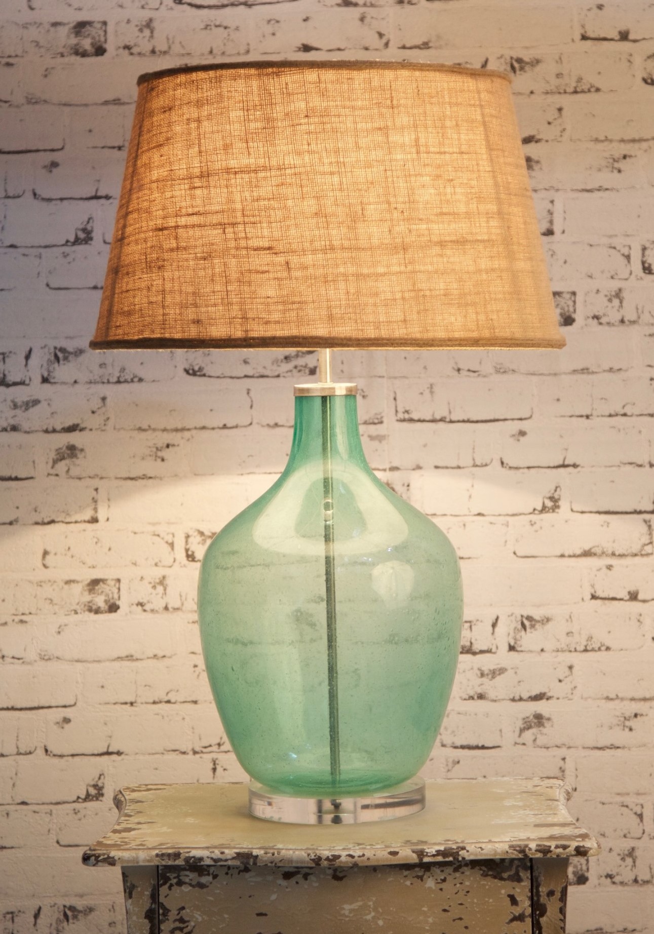 Modern Burette Table Lamp Large in Green | Christophe Living