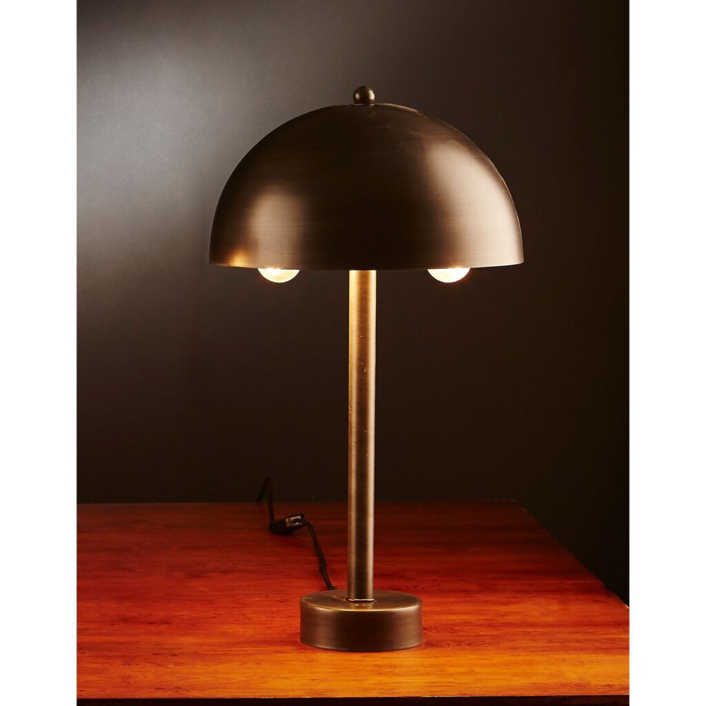 Griffin Table Lamp In Antique Zinc - Christophe Living