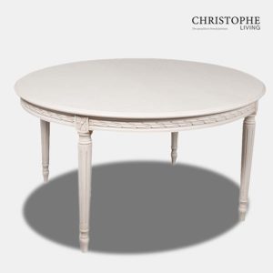 Avignon white Dining Table | Parquetry | Timber finish