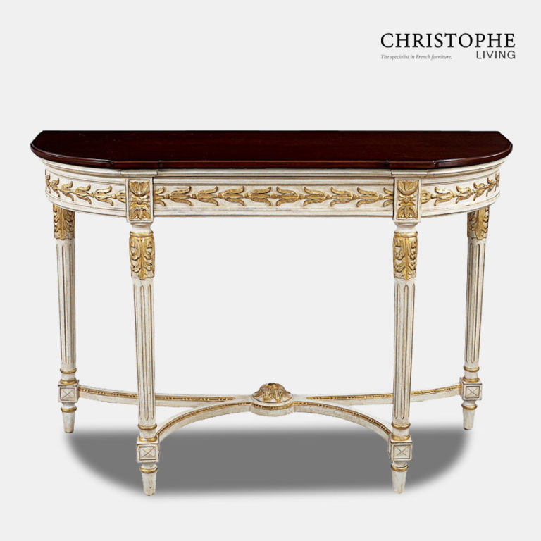 French provincial Hall Tables | White & timber | Australia wide delivery