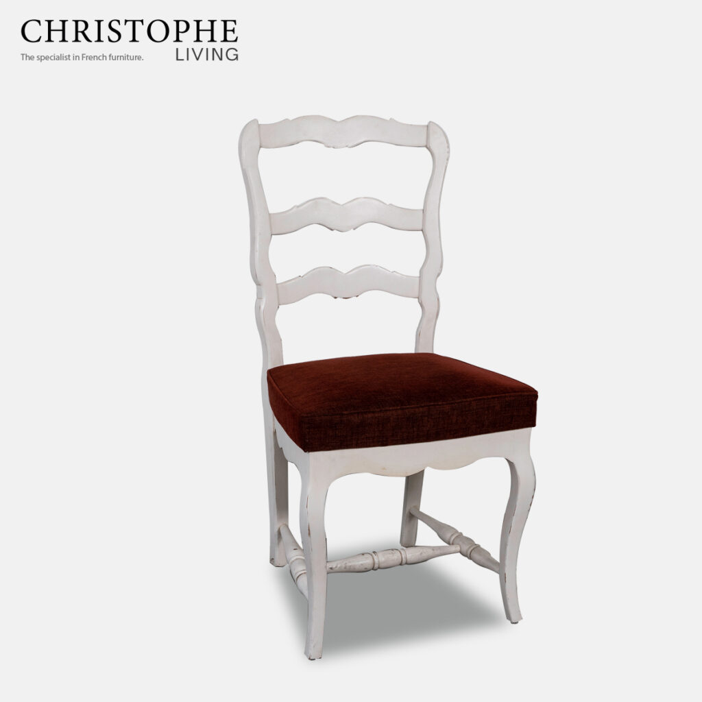 French Provincial White Ladder Back Chairs - French Furniture Australia