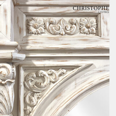 Large French White Mirror - Christophe Living
