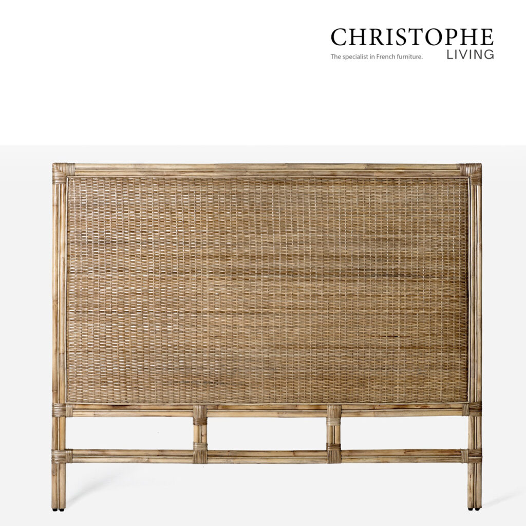 Aria English-Inspired Bedroom Bedhead in Dark Cane Square Shaped ...